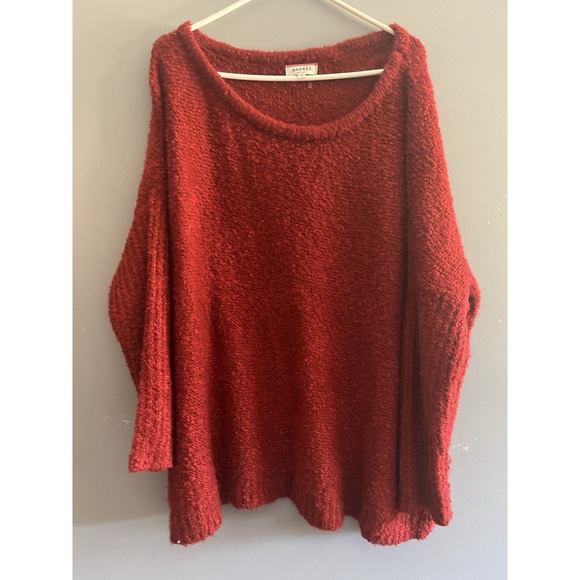 ANDREE BY UNIT | Sweaters | Andre By Unit Womens Red Fuzzy Overside ...